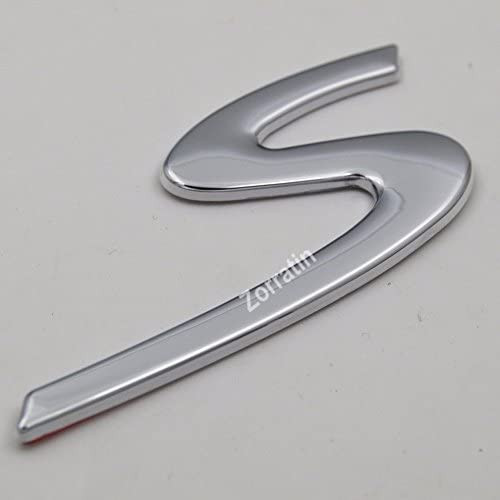 Large Flat Matt Black "S" Emblem for Porsche Cars | Porsche Accessories