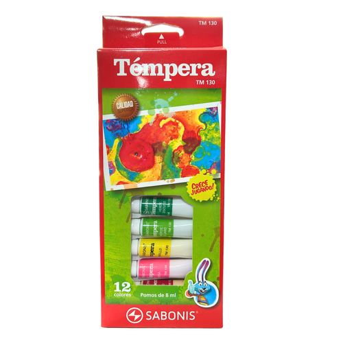 Temperas en Pomo x12 8ml | Quedate Jugando