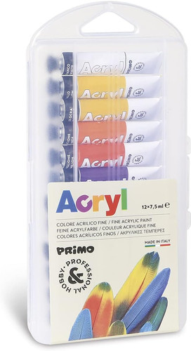 Kit Pintura Acrilica x12 Colores - Primo | Quedate Jugando