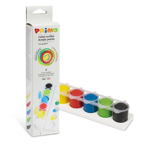 Set Pintura Acrilica x6 Colores - Primo | Quedate Jugando