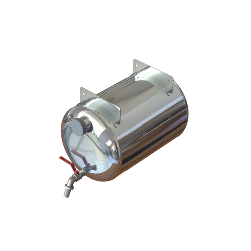 50L Round Stainless Steel Water Tank with Mounts | LDR Industries
