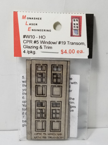W10-HO CPR #5 Windows / #19 Transoms | MLE Store