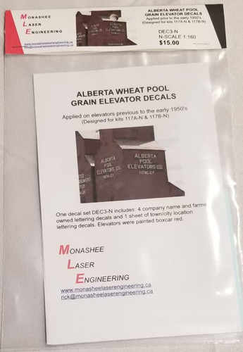 DEC3-N Alberta Pool Elevators Ltd Decals (N-scale) | MLE Store