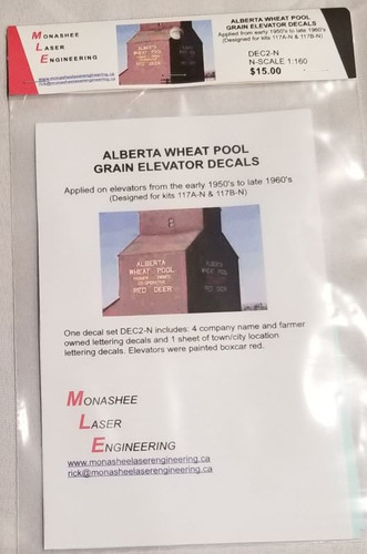 DEC2-N Alberta Wheat Pool Decals (N-scale) | MLE Store