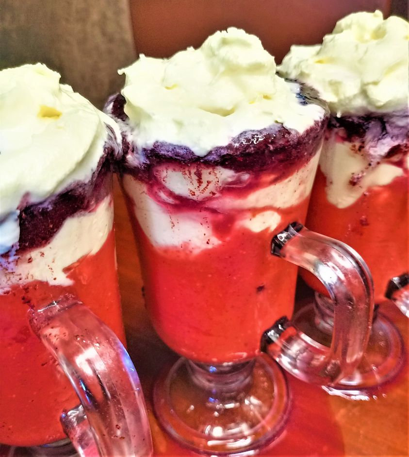 StrawBlue Cream Cheese Smoothie