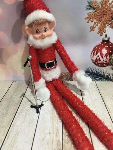 Elf sized microphone and stand random black or red | sistersdreaming