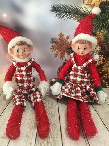 Elf checked overalls | sistersdreaming
