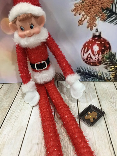 Elf gingerbread man and tray set | sistersdreaming