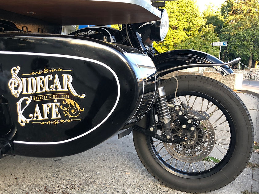 Sidecar Café, Barista mobile, bar à café sur side-car.