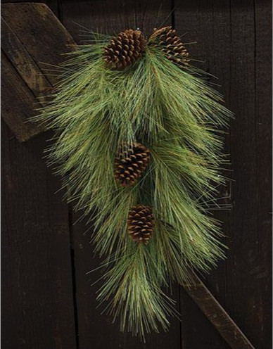 Country Christmas Woodsy Pine Needle Teardrop | N.E. Country Barn