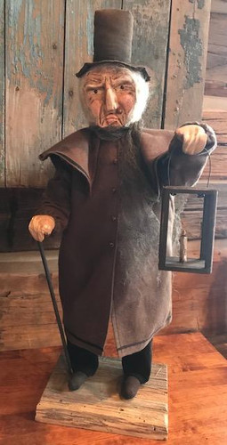 Handcrafted Clay Face Ebenezer Scrooge | N.E. Country Barn