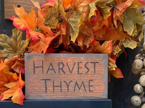 Solid Wood HARVEST THYME Sign | N.E. Country Barn