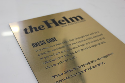 UV plastic plaque - Many colours (pictured Brushed Gold) - Customised ...