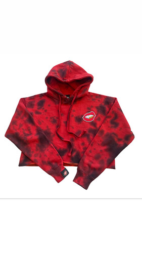 Lips Hips & Fingertips red tye die croptop | dyingbreedsf