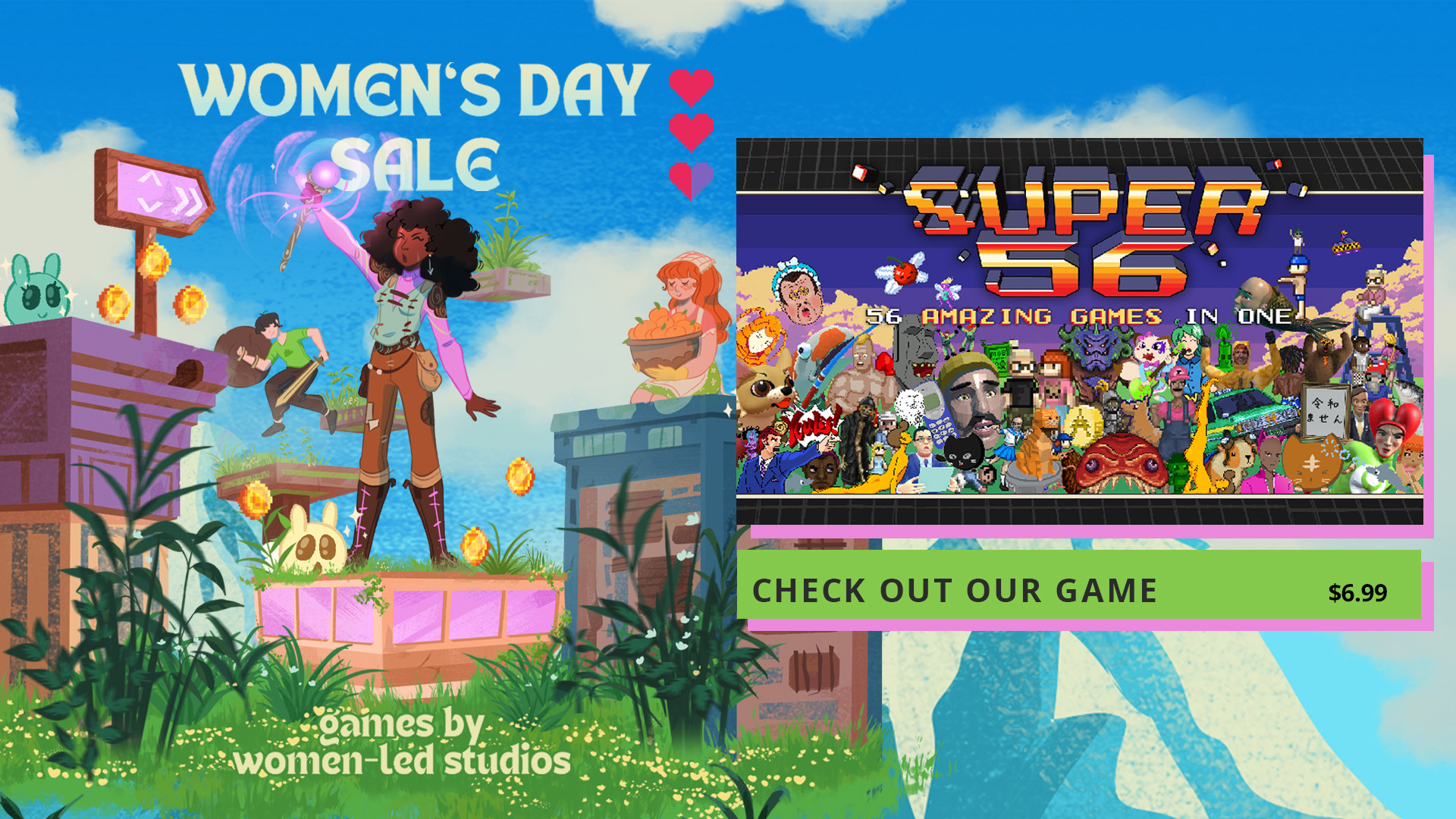 Celebrating Women in Gaming with Super 56 at the Steam Women's Sale