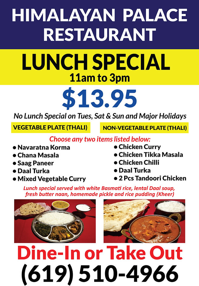 lunch special | Himalayan Palace
