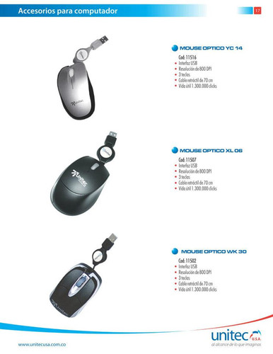 mouse tipo yoyo unitec | mpm-computadores