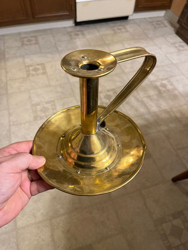 Large 18th Century Chamber Stick, Unusual Form | Country Antiques