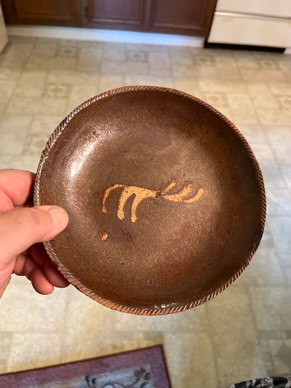 American Pa. Early 19th century slip decorated Redware dish | Country ...