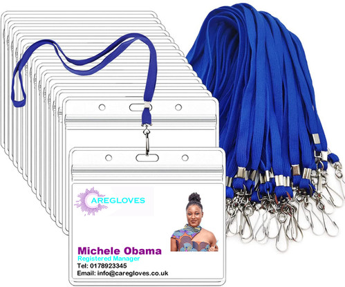 Personalised Plastic ID Card with Photo & Logo | Care Gloves