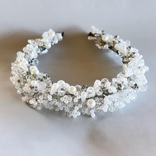 CINTILLO DE PERLAS Y CRISTALES | claraflor
