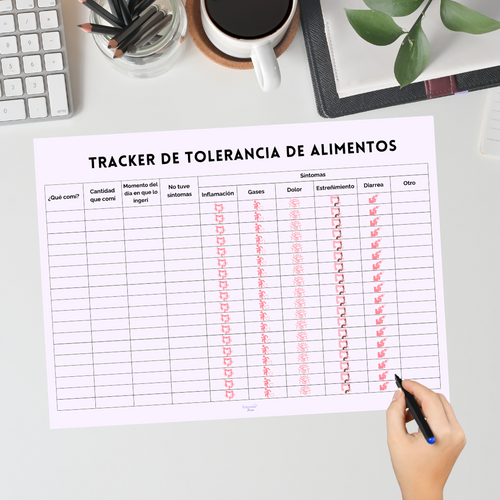 Mi Registro de Tolerancia de Alimentos | LN Ximena Rivas
