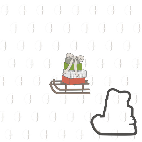 Sled with Presents Digital STL File | Custom Cookies