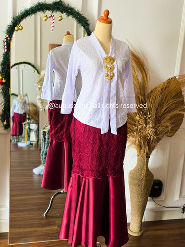 Baju Adat Premium - Manado Sulawesi Utara / Minahasa Wanita Red & White ...