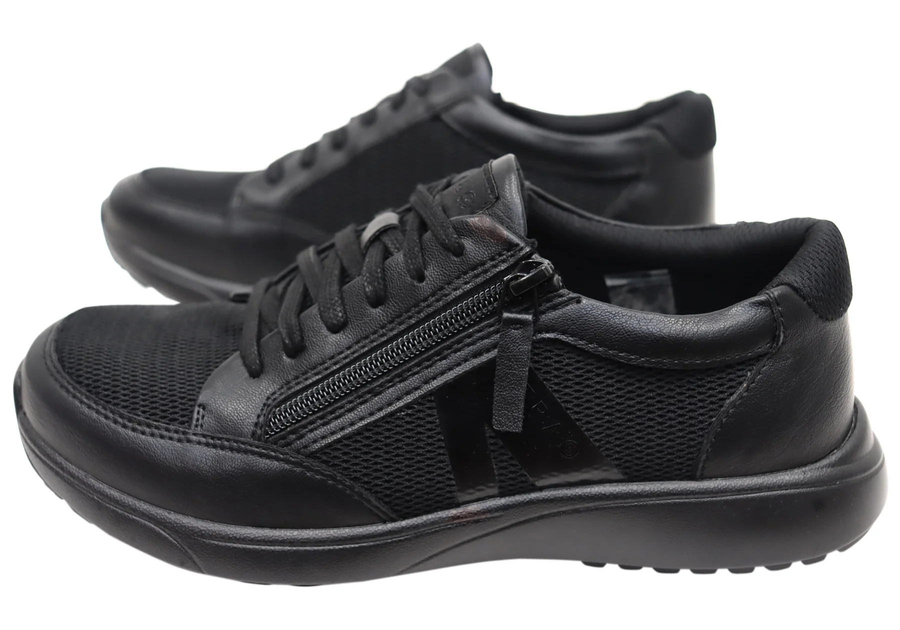 Eazee All Black Zip Fastening by Alegria Traq | Custom Foot Aust.