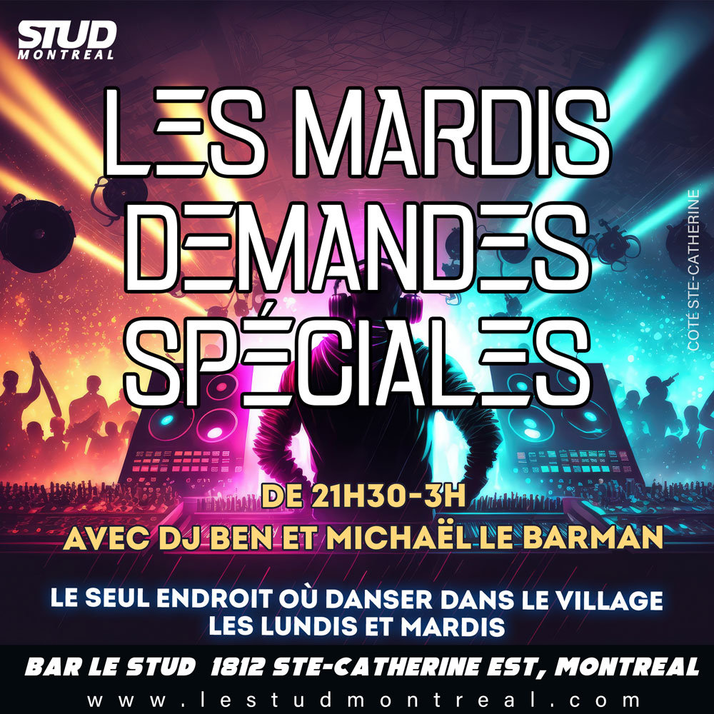 MARDI-TUESDAY DJ BENOÎT / DEMANDES SPECIALES | Stud