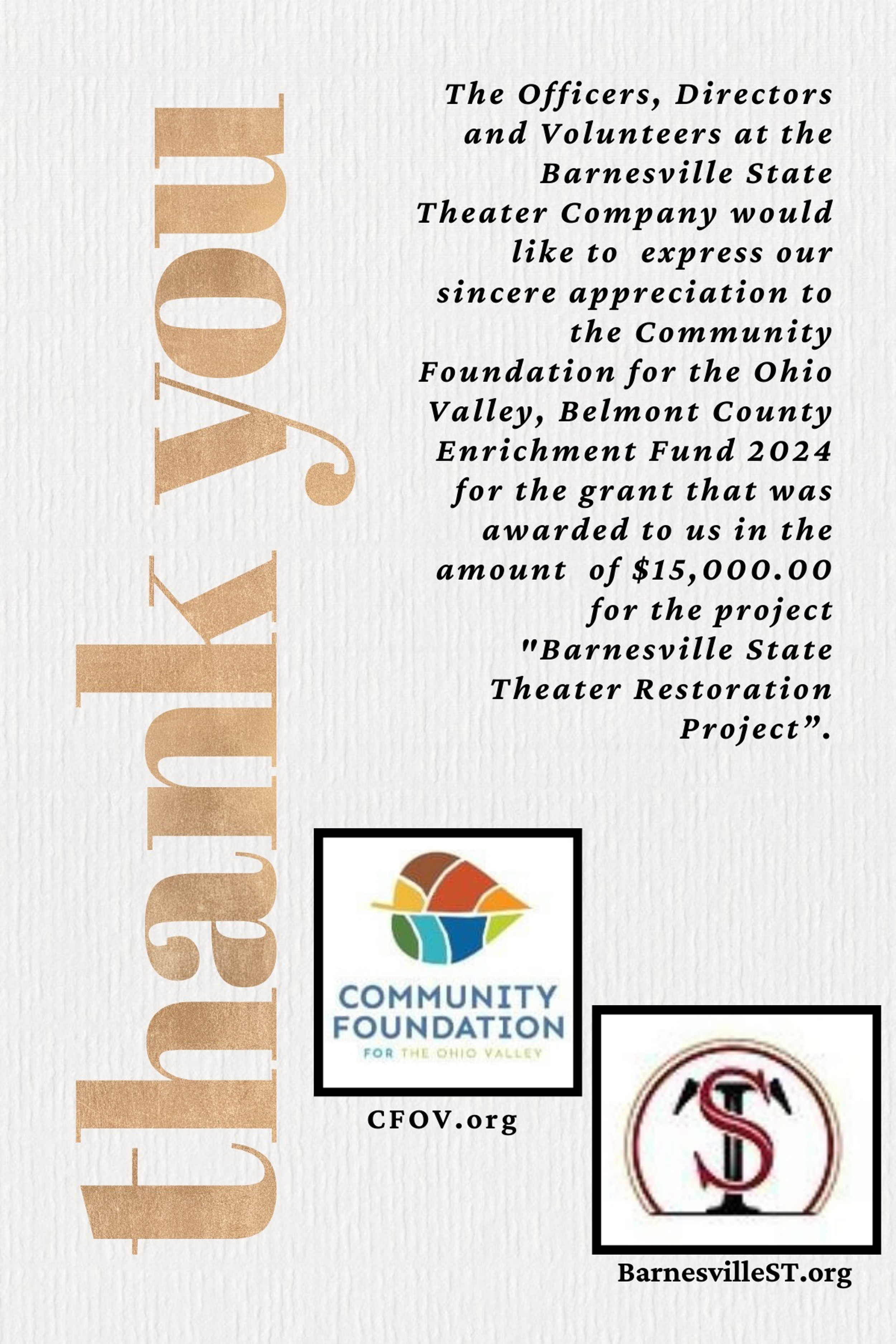 Community Foundation for the Ohio Valley - Donation 2024