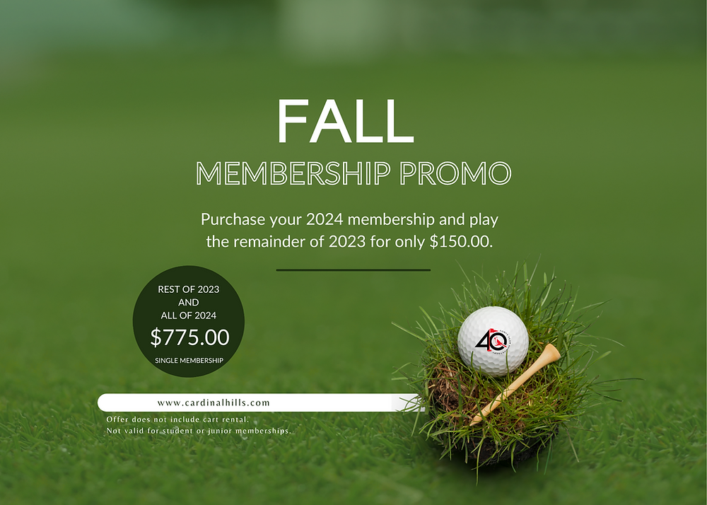 Exclusive Golf Membership Offer at Cardinal Hills.