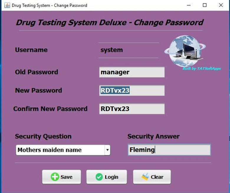 Drug Testing Software System - Deluxe version