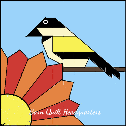 Oriole in the Garden | BarnQuiltHeadquarter