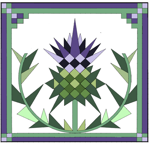 Scottish Thistle | BarnQuiltHeadquarter