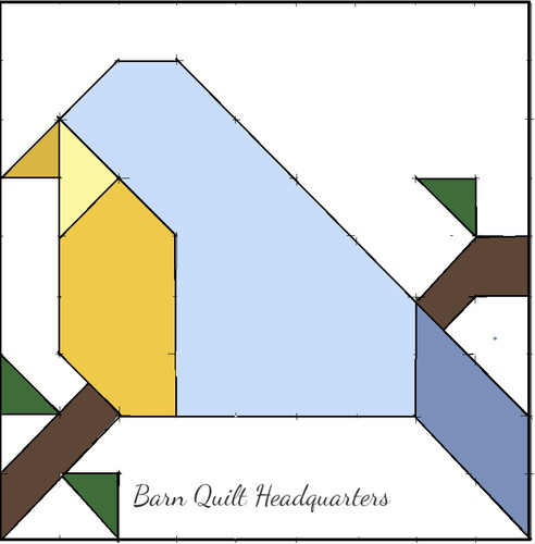 Little Blue Bird | BarnQuiltHeadquarter