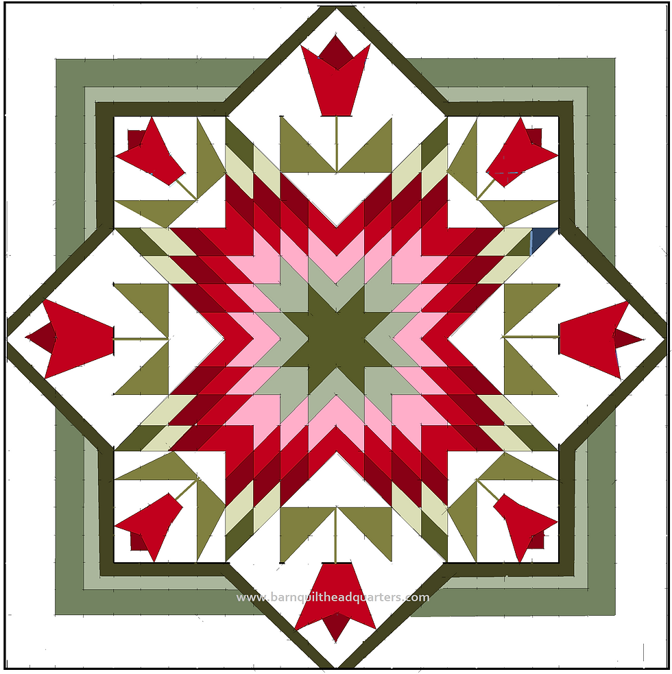 Scrap Star Blossom | BarnQuiltHeadquarter