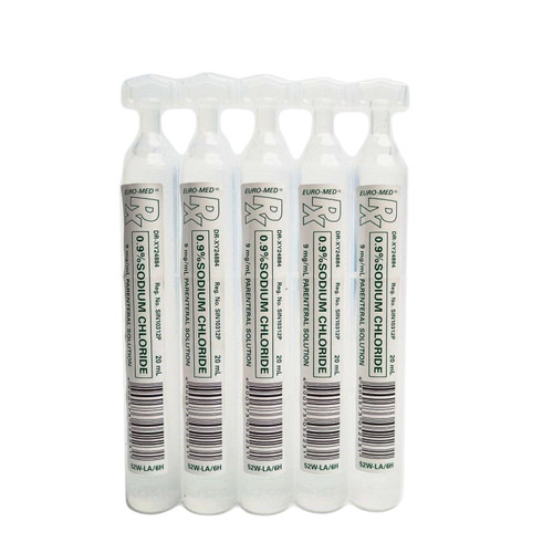 (Bundle of 40 ampoules) Sodium Chloride 0.9% Inj 20mL | Poisson Pharma