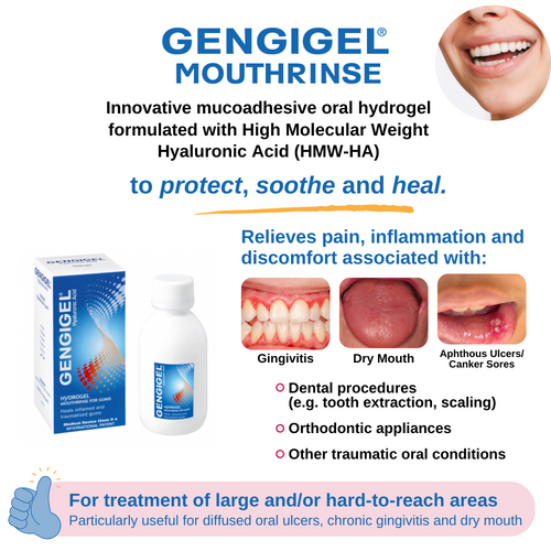 GENGIGEL Hydrogel Mouthrinse 150mL | Poisson Pharma