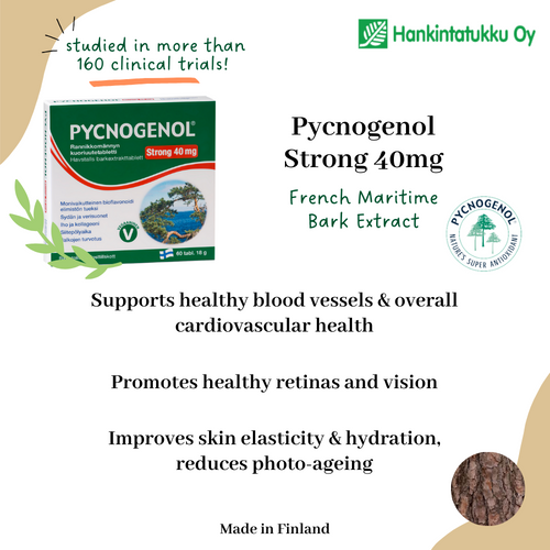 Hankintatukku Pycnogenol Strong 40mg tabs 60's | Poisson Pharma