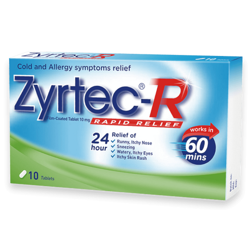 (Bundle of 3 boxes) Cetirizine 10mg tablet (Zyrtec-R) 10's | Poisson Pharma