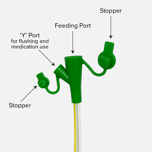 [Bundle of 3 tubes] Smooth-Flo Enteral Feeding Tube Dual Port 12FR/14FR ...