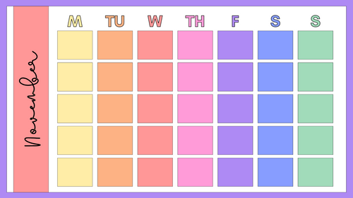 Colourful Classroom Calendar Printable | Early Learning Hub