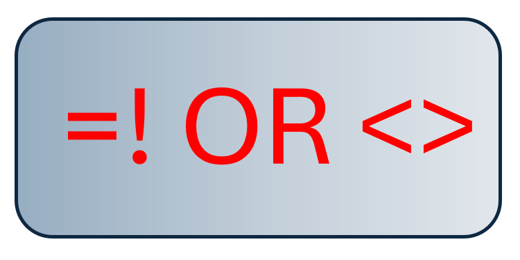 The Sql Not Equal To Operator