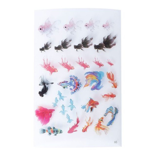 Colourful Goldfish Fighting Fish Clear Sheet Resin Inclusion | Art Junkie