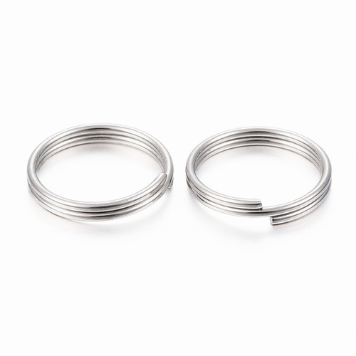 100pcs 304 Stainless Steel Split Rings 10mm x 1.2mm | Art Junkie