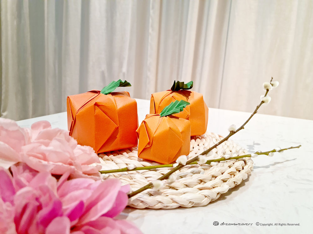3D Mandarin Orange Origami Decoration