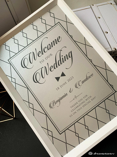 Tux Welcome Signage with Frame | Dreamweavers