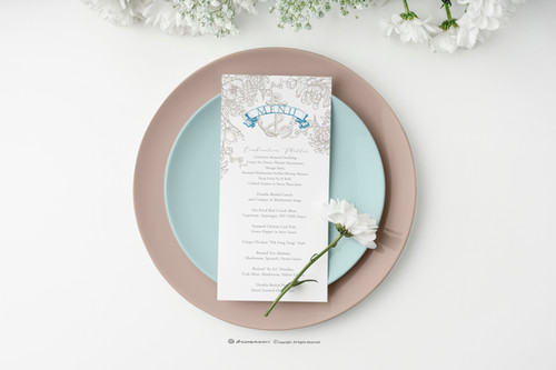 Nautical Anchor Menu Individual Sheet Blank [10pcs] | Dreamweavers