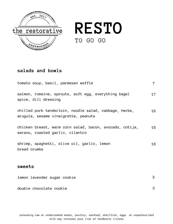 food | NEW RESTORATIVE